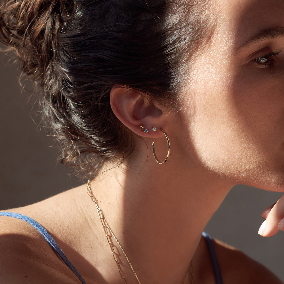 Three Claw Mini Diamond Stud Earrings in Yellow Gold – Dear Rae Jewellery