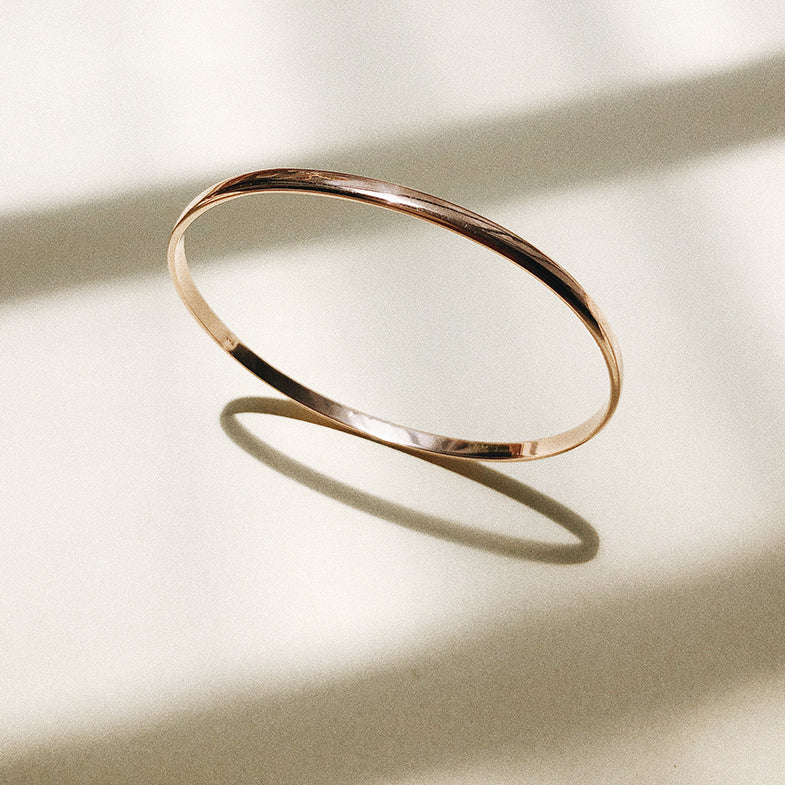 Half Round Bangle in Silver – Dear Rae Jewellery
